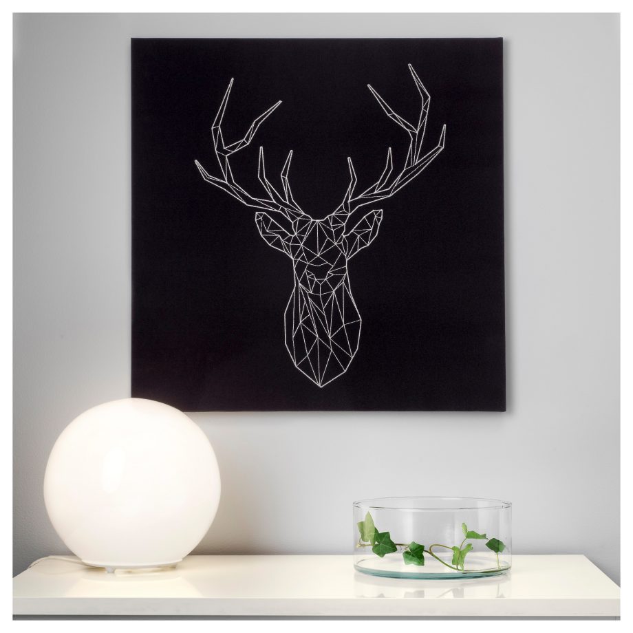 Tableau contemporain cerf Ikea